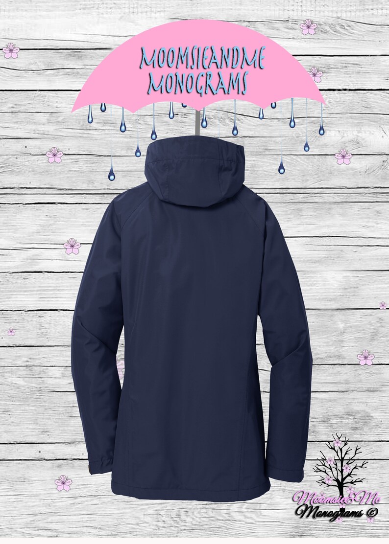 Monogrammed Rain Jacket for Ladies Women's Rain Jacket | Etsy