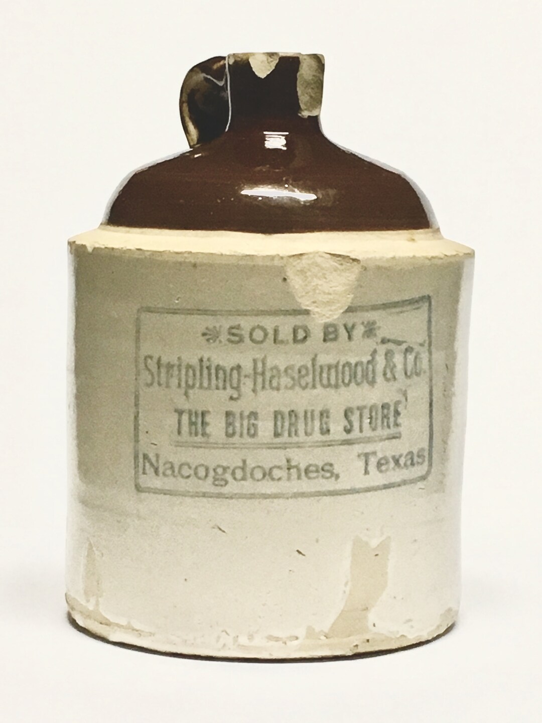 Stripling-haselwood & Co. Nacogdoches Texas Stoneware Jug Crock ...