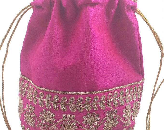 Handmade Silk Purse Thread Work Patch Work Vintage Drawstring - Etsy