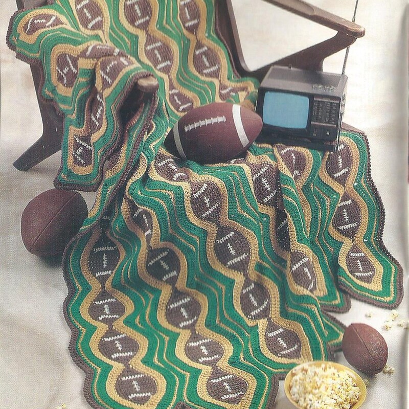 Football Afghan - Etsy