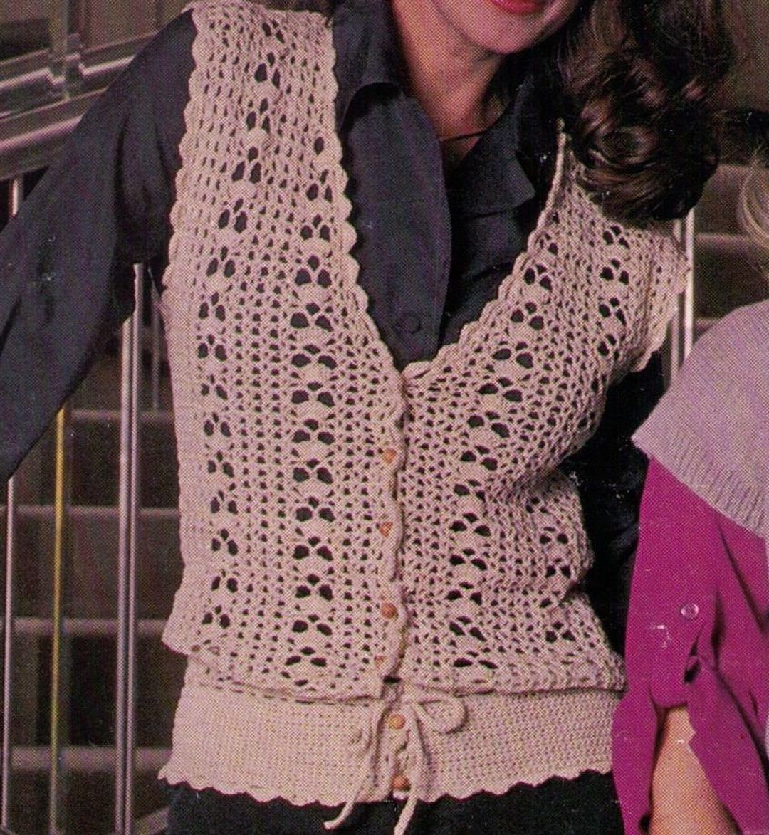 PDF Women Crochet Vest Pattern /women Vest Pattern/sizes 8 Through 18 ...
