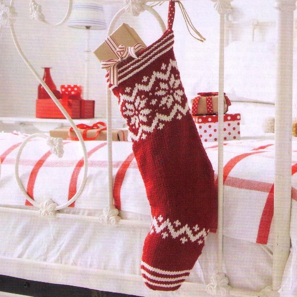Christmas Stocking Knitting Pattern - Etsy