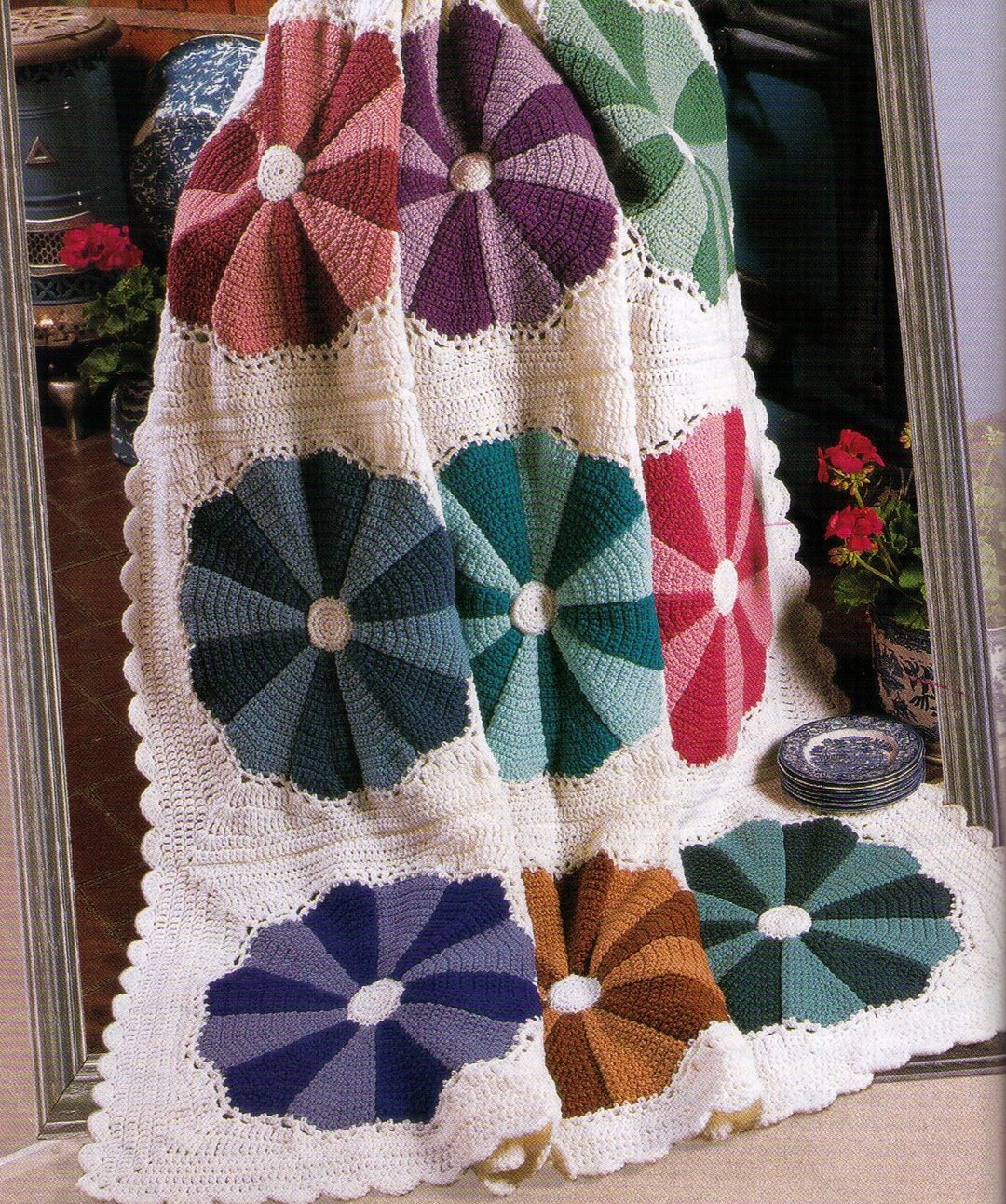 PDF Crochet Afghan Pattern Lap Afghan Pattern Throw Dresden Plate - Etsy
