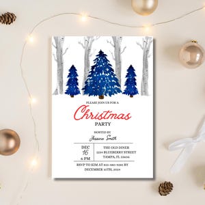 Editable Christmas Party Invitation, Christmas Party Invitation ...