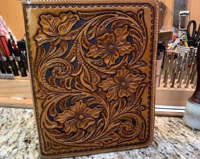 Hand Tooled Leather Day Planner - Etsy