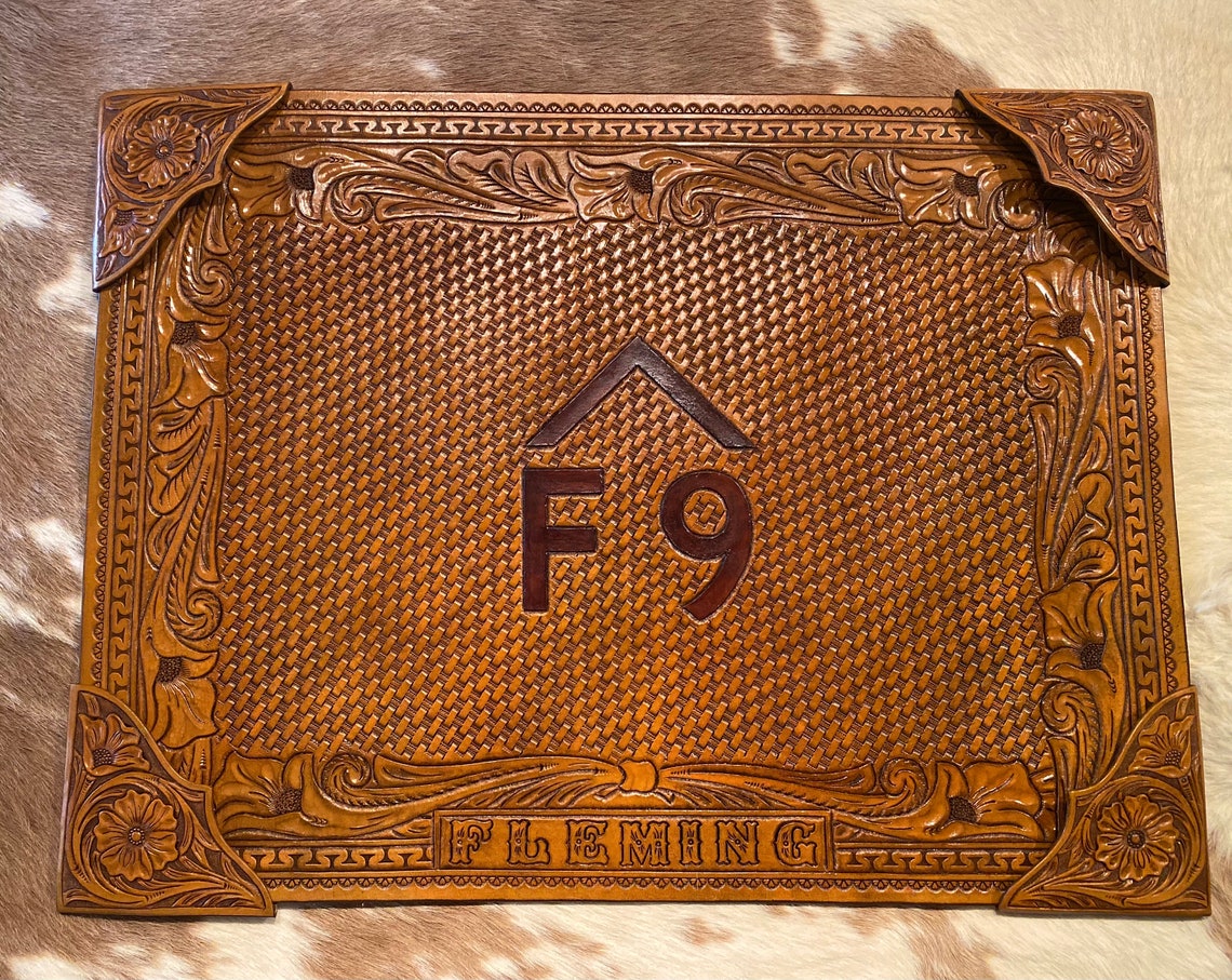 Hand-tooled 24 X 18 Desk Pad - Etsy