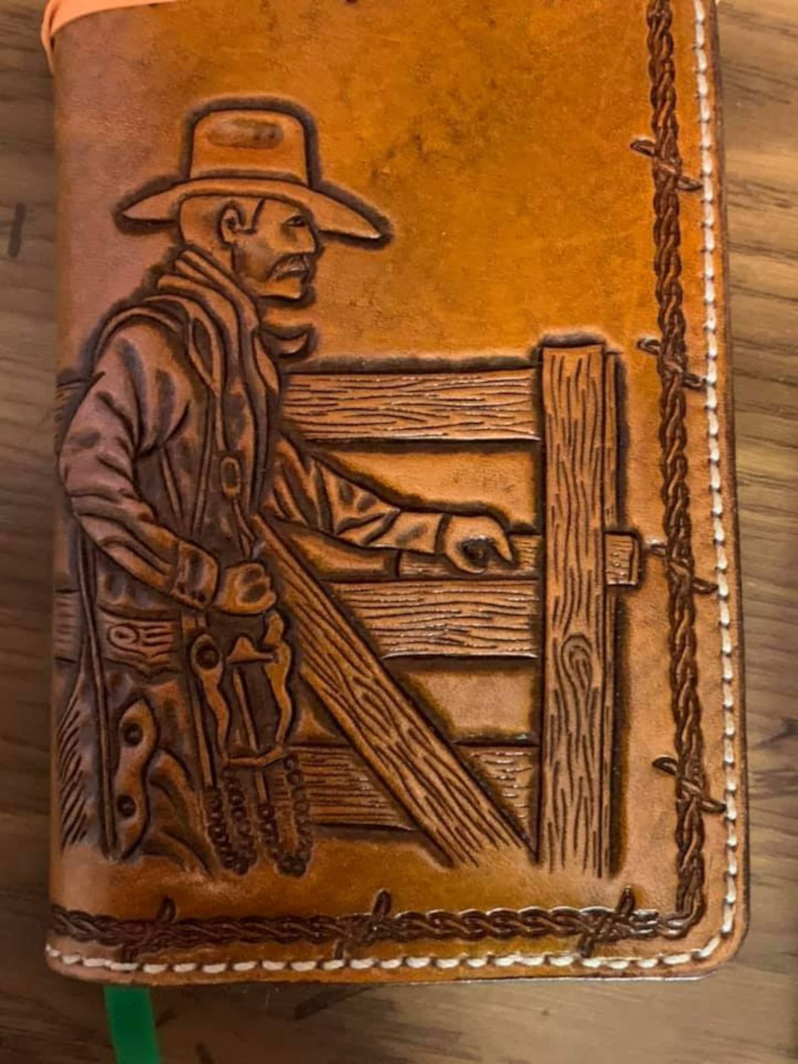 Hand Tooled Leather Junior Portfolio - Etsy