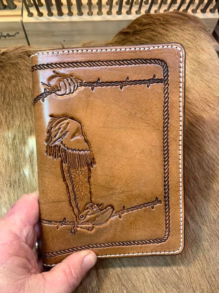 Hand Tooled Leather Junior Portfolio - Etsy