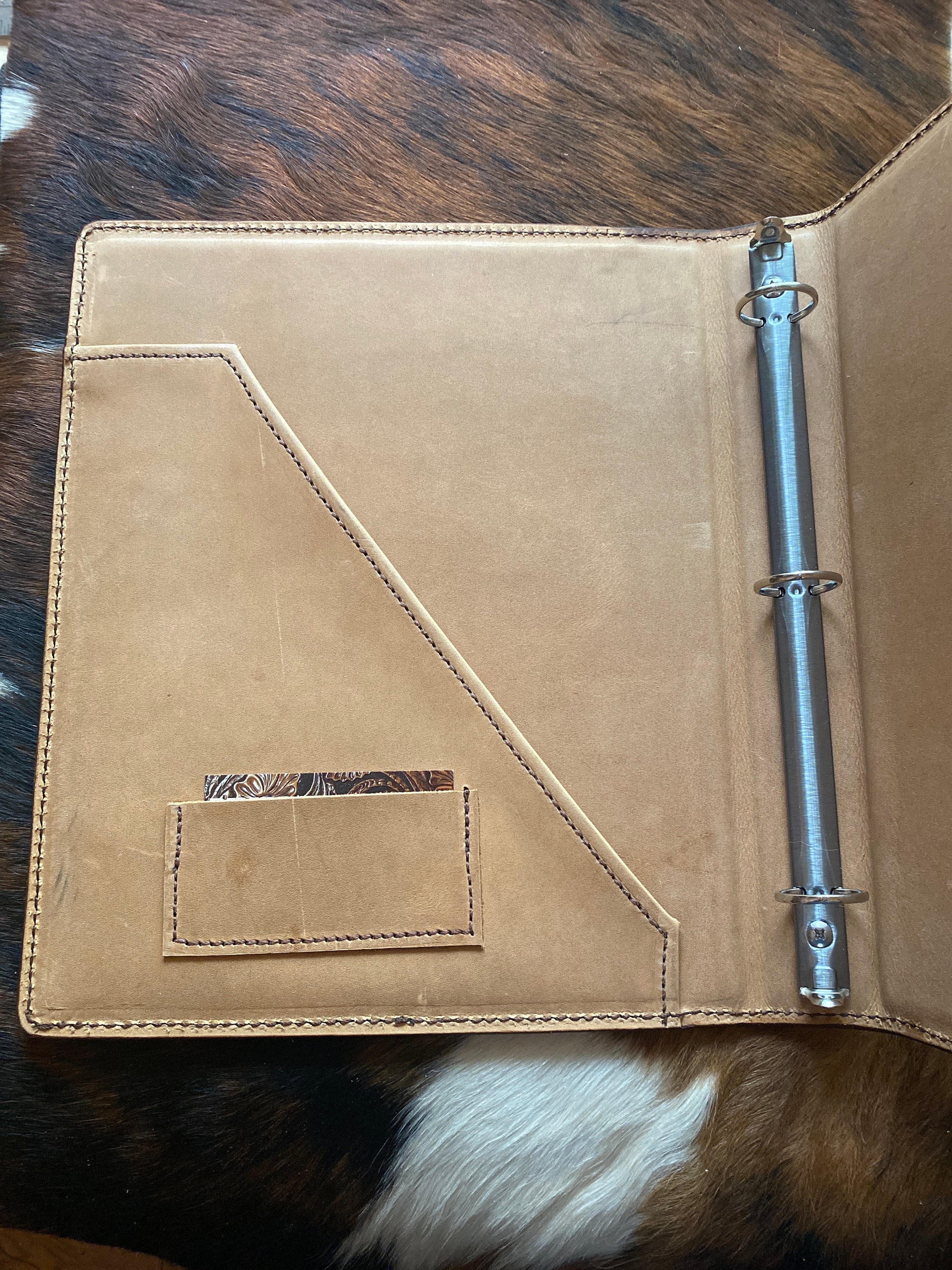 Hand-tooled Premium Leather 3 Ring Binder - Etsy