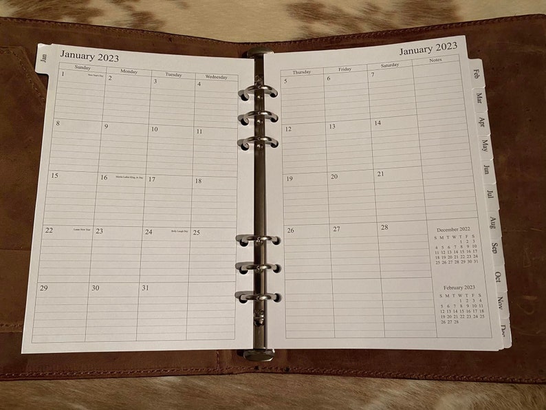 Hand Tooled Leather Day Planner - Etsy