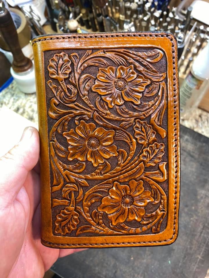 Hand Tooled Leather Junior Portfolio - Etsy