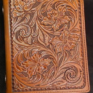 Hand Tooled Leather Day Planner - Etsy