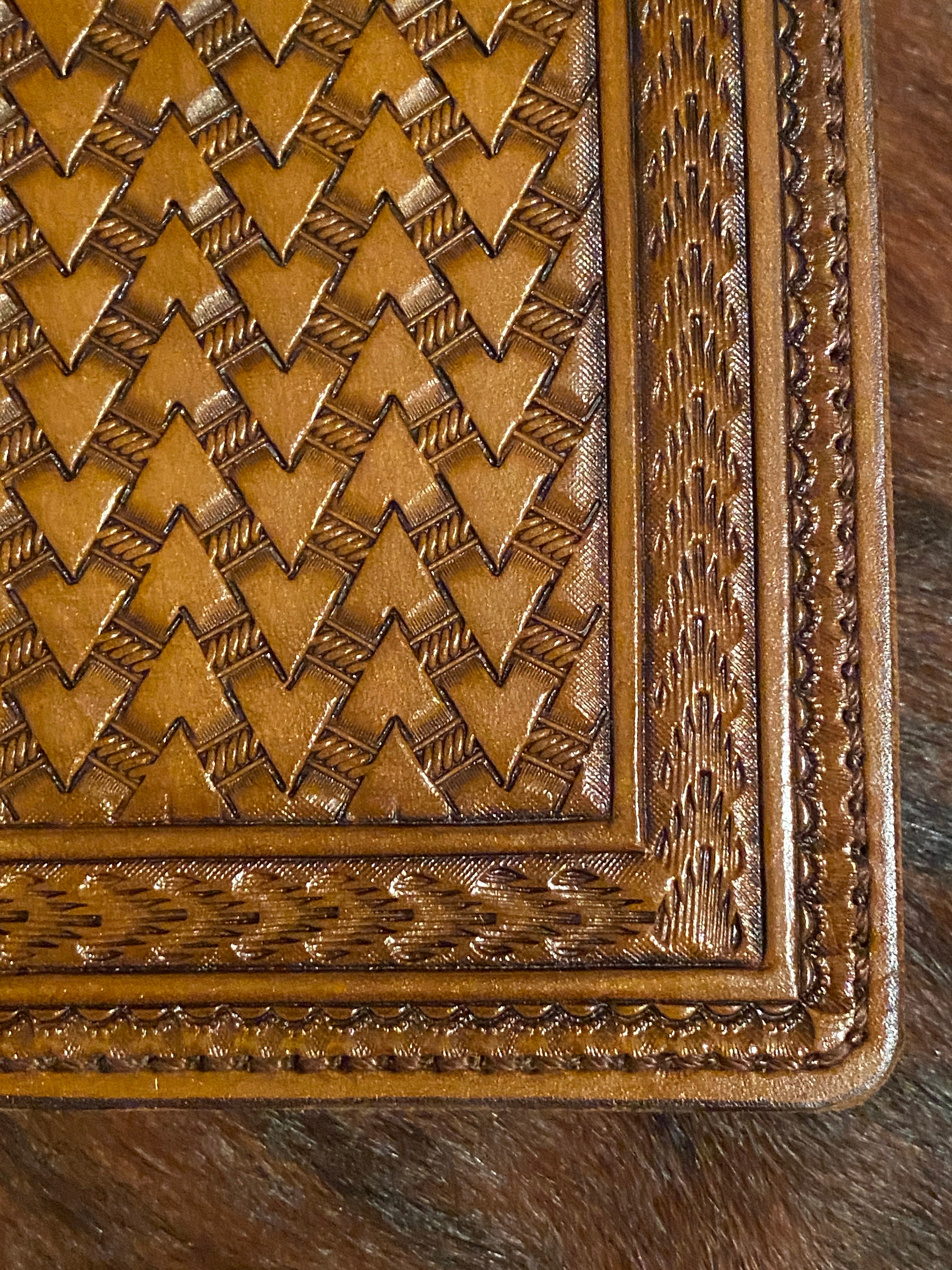 Hand Tooled Leather TALLY BOOK - Etsy