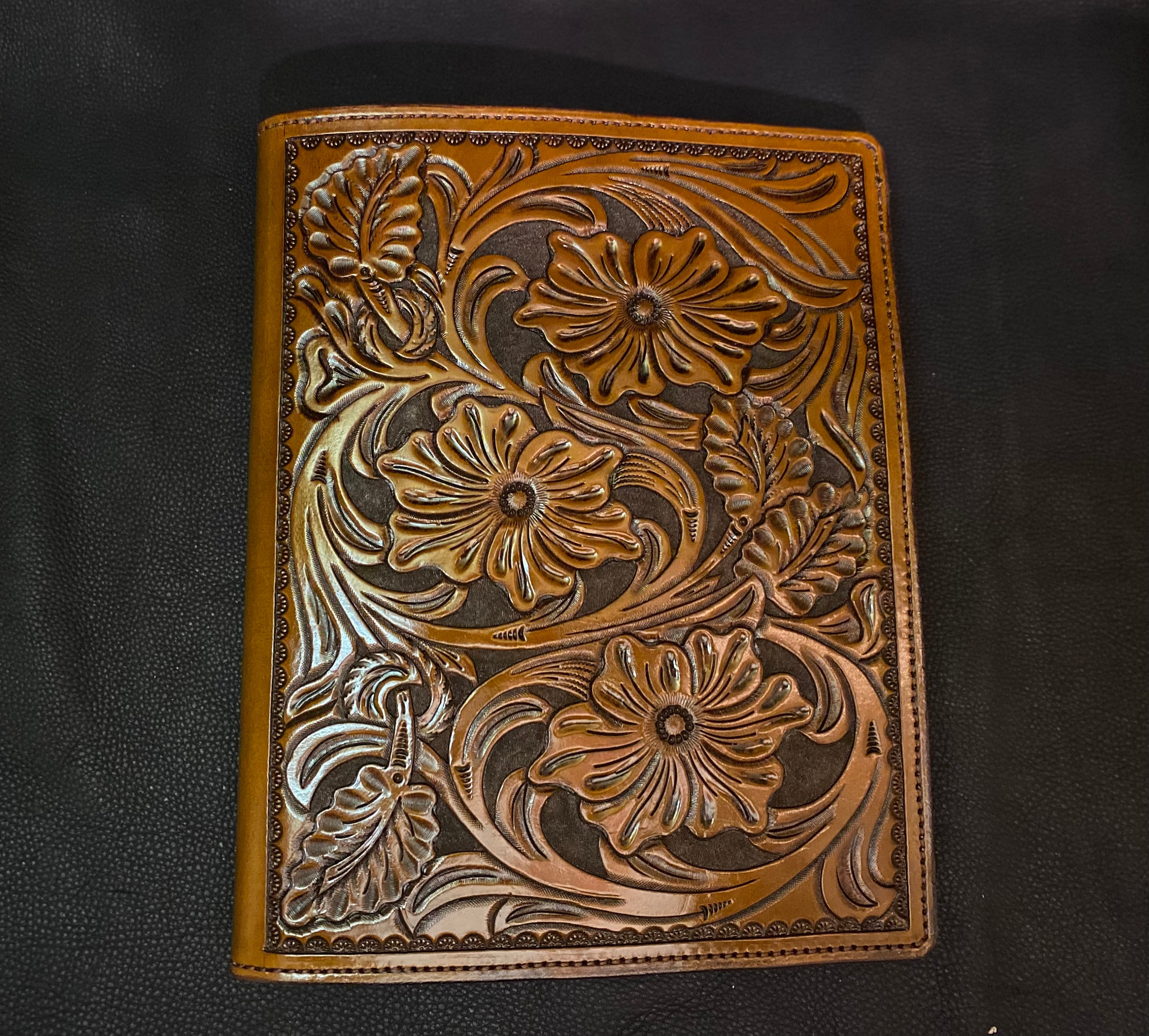 Hand-tooled Premium Leather 3 Ring Binder - Etsy