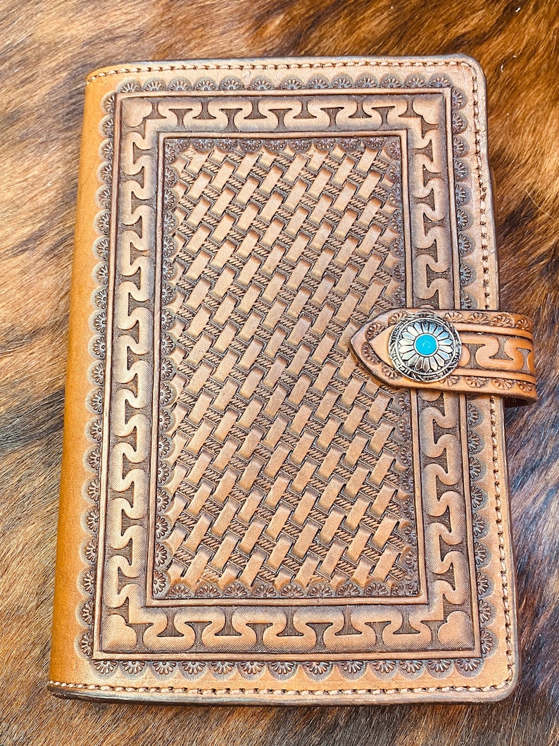 Hand Tooled Leather Junior Portfolio - Etsy