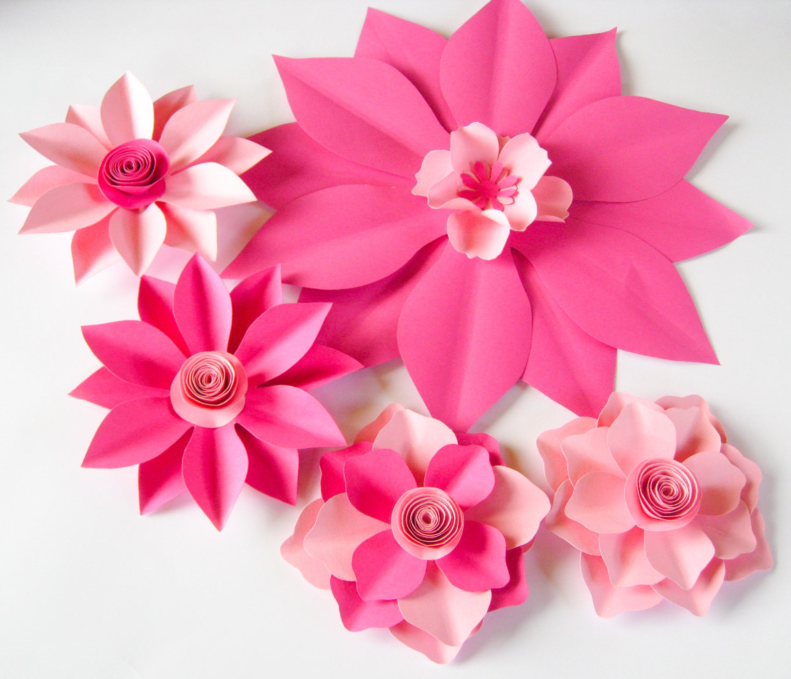 Paper Flower Backdrop Wall Flowers Paper Blooms Nursery | Etsy