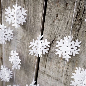 3D Paper Snowflake Garland, New Year Party Decor, Christmas Hanging ...