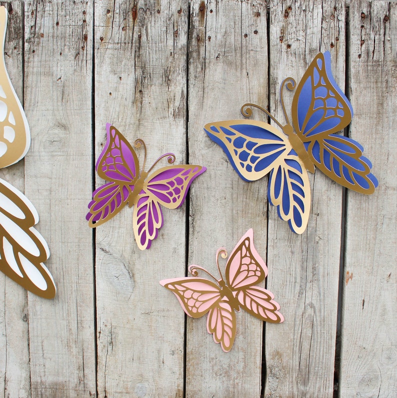 Extra Large Paper Butterflies: Nursery Wall Decor, Party Backdrop, Set ...
