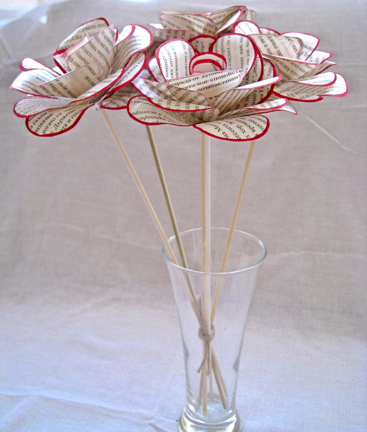 Book Paper Flowers Flower Bouquet Book Page Flowers Wedding | Etsy