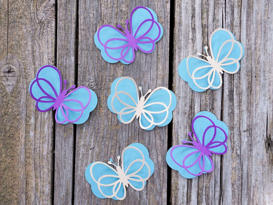 10 Paper Butterfly Cutouts, Nursery Wall Decor, Baby Shower Butterflies ...