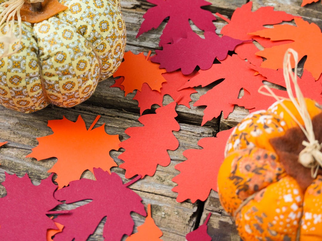 Autumn Paper Leaves, Paper Maple Tree Leaves, Scrapbooking Decor, Pack ...