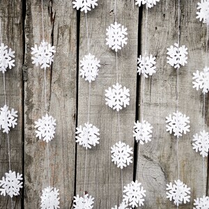 3D Paper Snowflake Garland, New Year Party Decor, Christmas Hanging ...