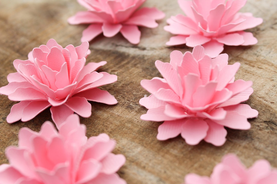 Light Pink Paper Flowers (set of 10): 1.5" Table Decor - Etsy