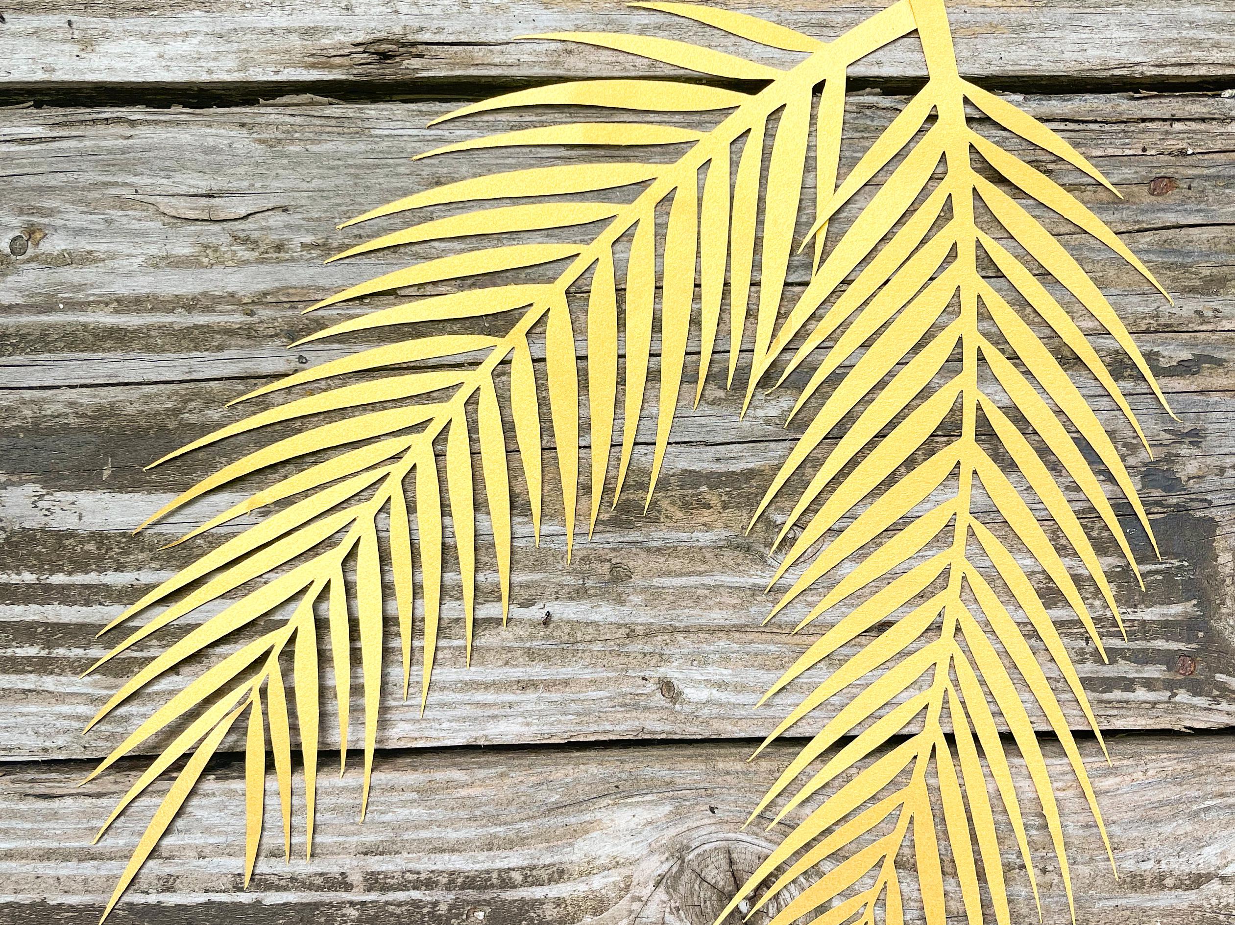 Gold Paper Leaves, Pack of 4, Scrapbooking Leaves, Birthday Party ...