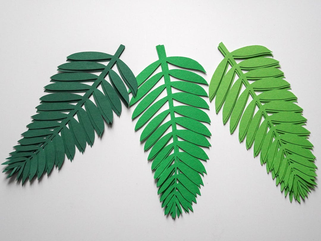 Green Cardstock Palm Leaves: Tropical Party Decor, Set of 6 - Etsy