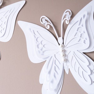 Giant Paper Butterfly White Butterfly Cut Outs Nursery Wall - Etsy