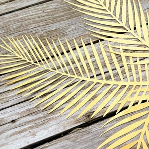 Gold Paper Leaves, Pack of 4, Scrapbooking Leaves, Birthday Party ...