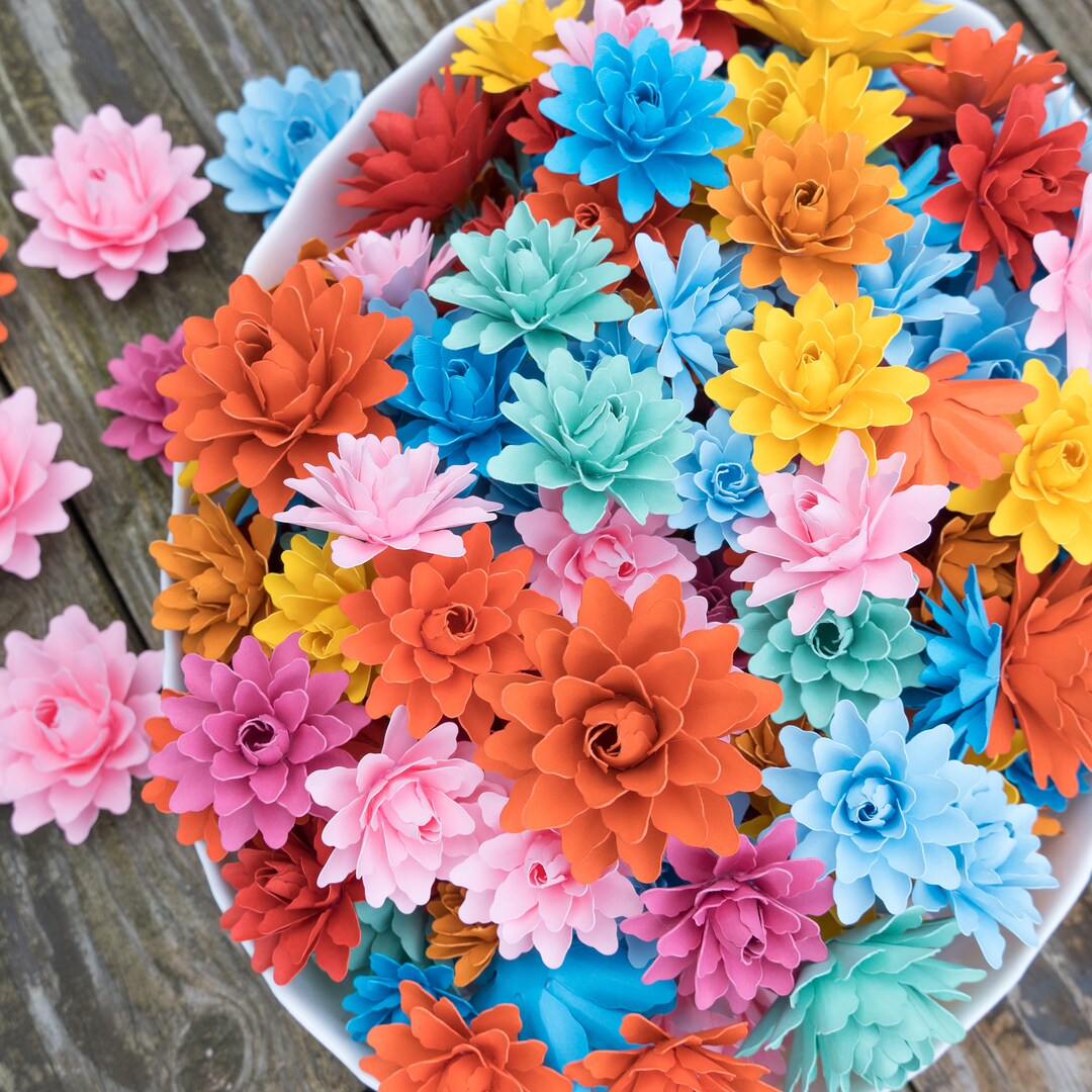 Small Paper Flowers for Table Scatters, Pack of 20, Wedding Decor ...