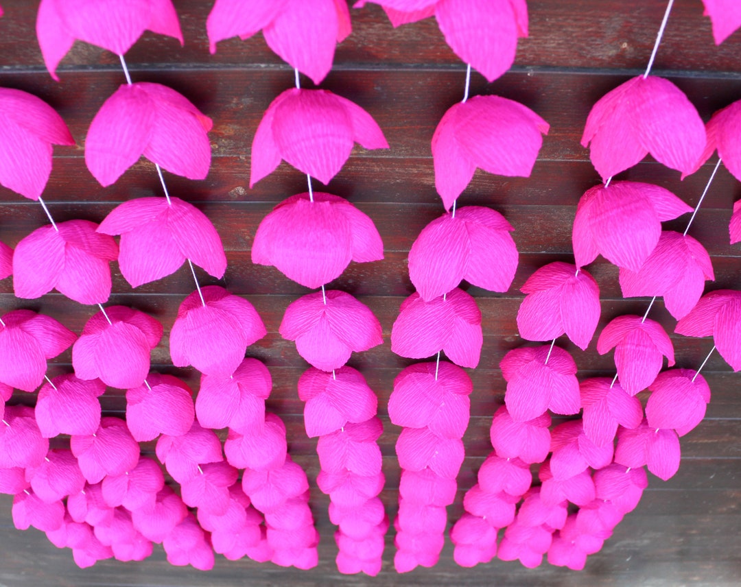 Pink Flower Garland Birthday Party Decor Ceremony Backdrop - Etsy