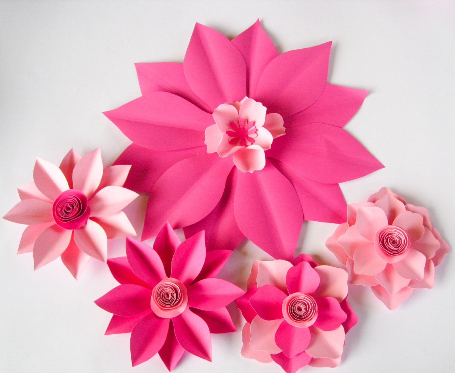 Paper Flower Backdrop Wall Flowers Paper Blooms Nursery | Etsy