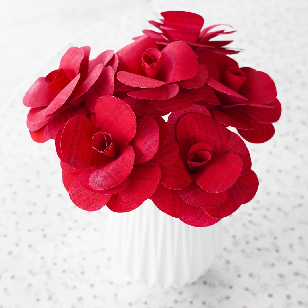 Wedding Book Flower Bouquet, Book Page Roses, Book Paper Flowers ...