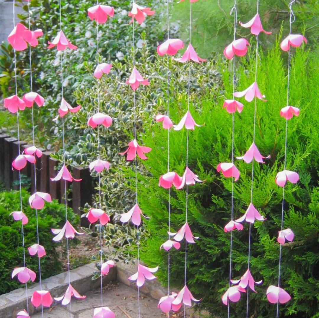 Pink Floral Garland, Girl Nursery Decor, Pack of 10, Baby Shower Decor ...