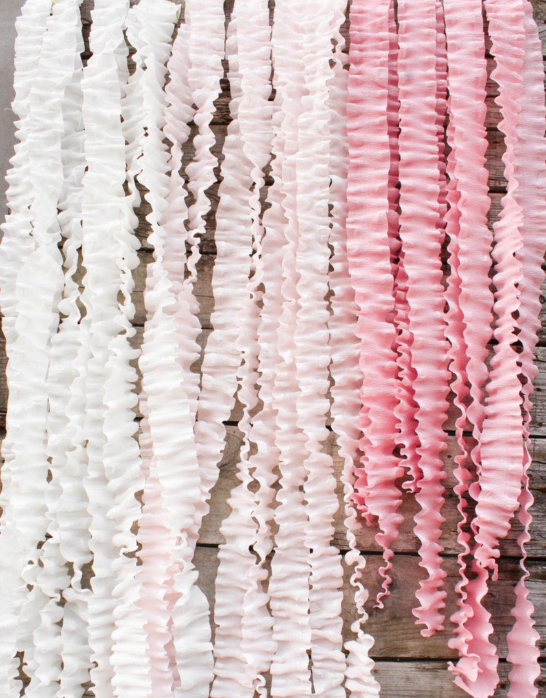 4FT Wide Blush Pink Ombre Streamer Garland Window Display - Etsy