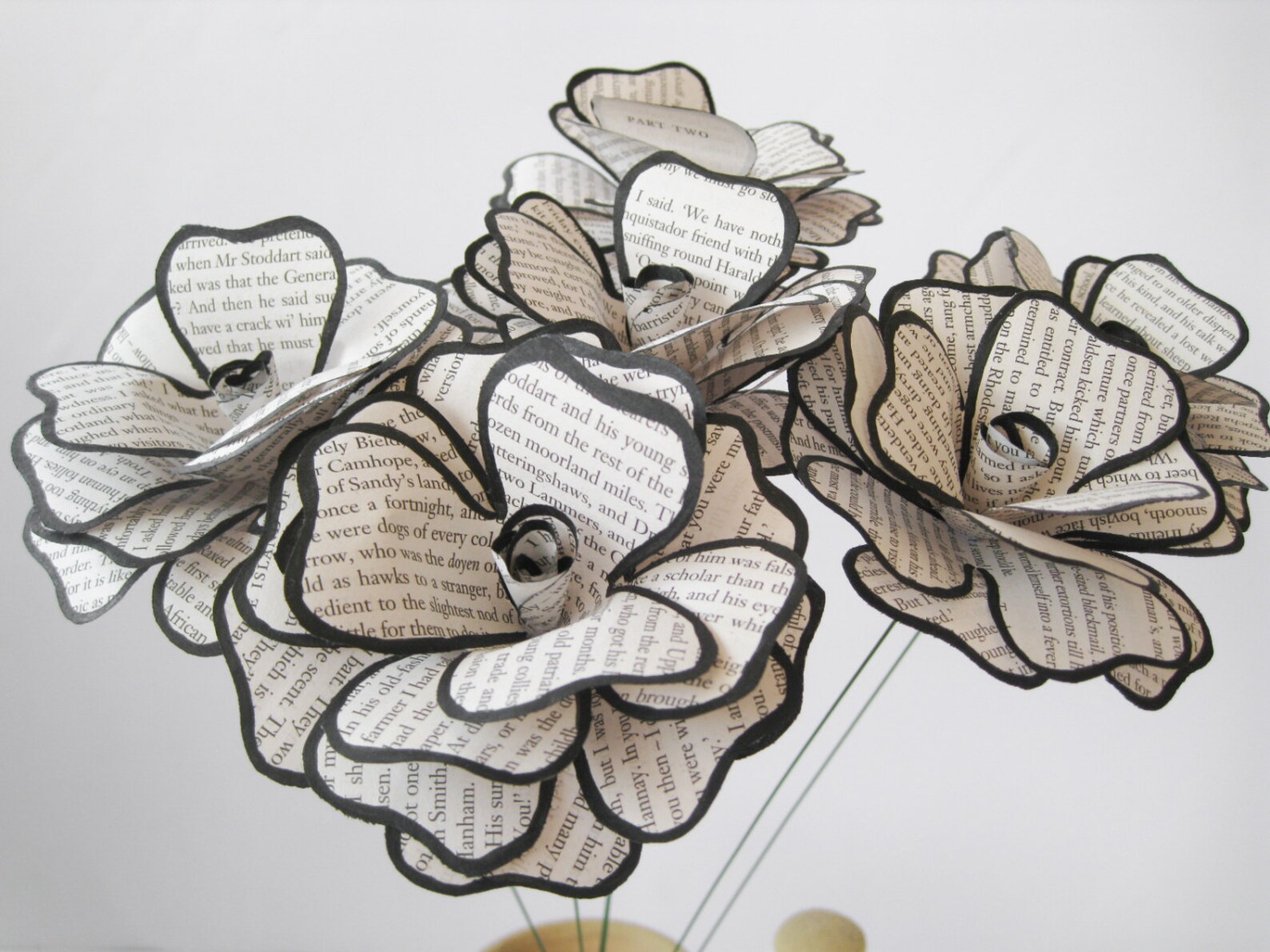 Book Paper Flowers Flower Bouquet Book Page Flowers Wedding | Etsy