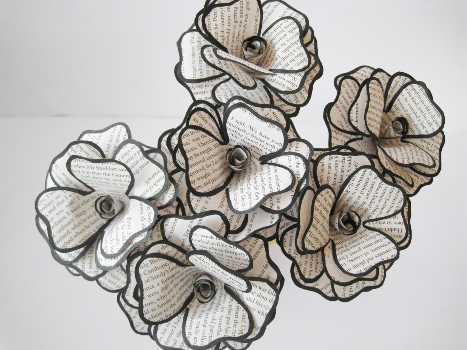 Book Paper Flowers Flower Bouquet Book Page Flowers Wedding | Etsy