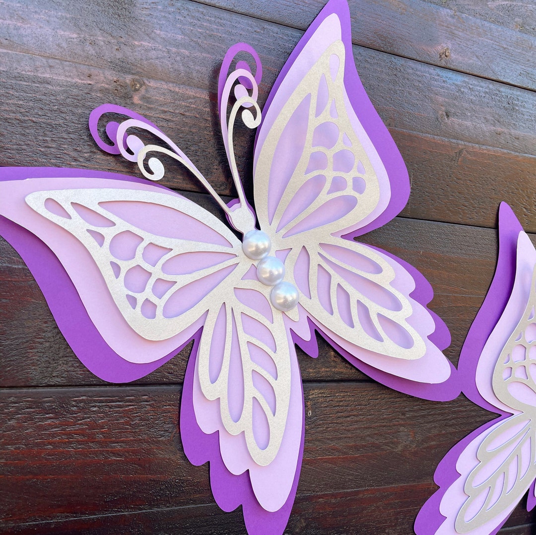 Extra Large 3D Butterfly for Nursery Wall Decor, Baby Shower Butterfly ...