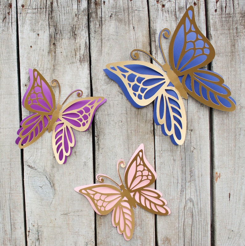 Extra Large Paper Butterflies: Nursery Wall Decor, Party Backdrop, Set ...