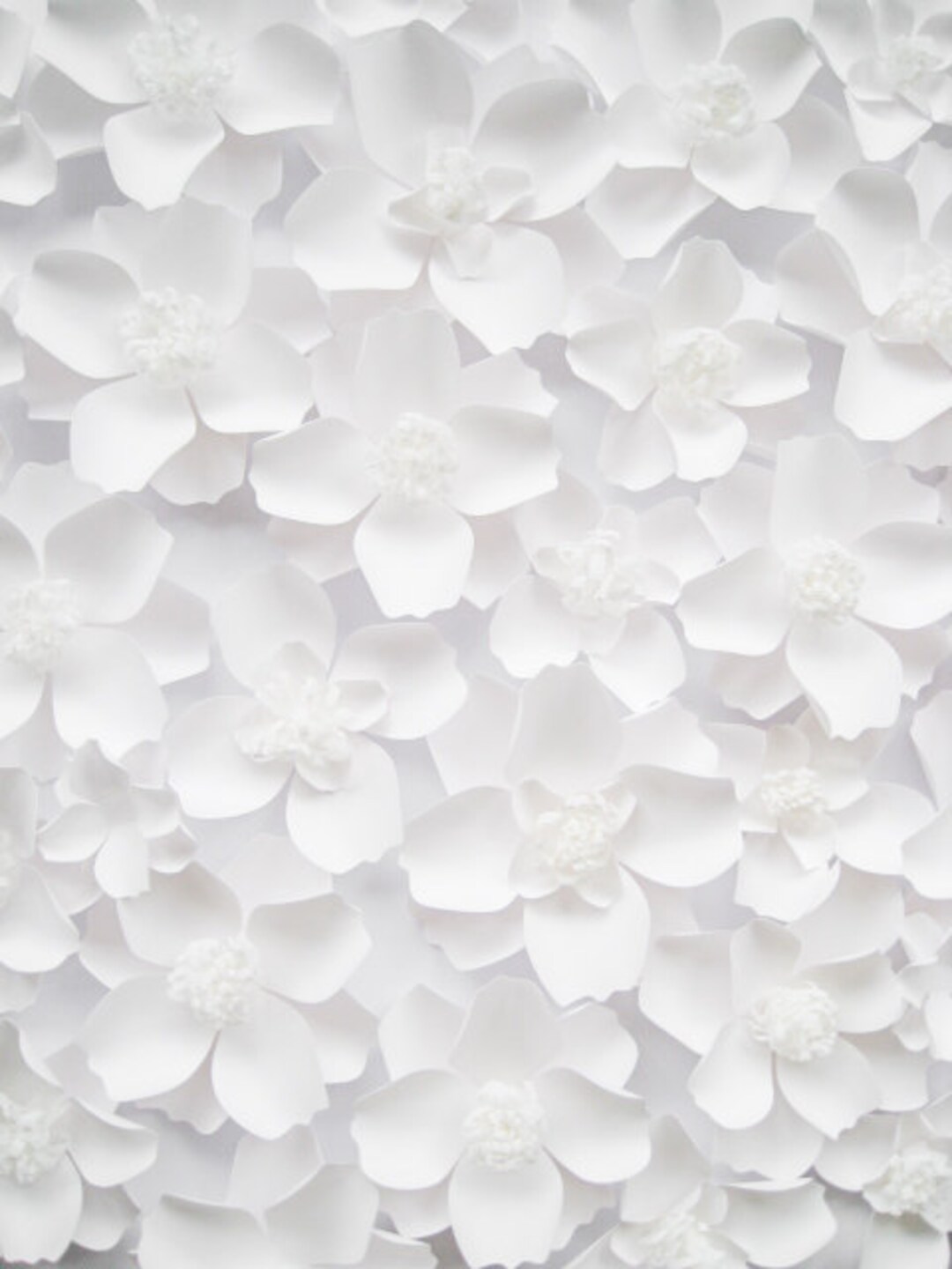 45 Paper Flowers Backdrop, Paper Flower Wall Decor, Floral Wall Decor ...
