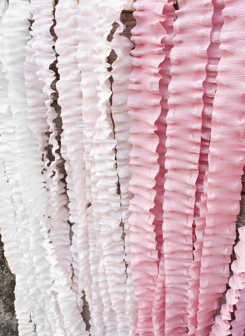 4FT Wide Blush Pink Ombre Streamer Garland Window Display - Etsy