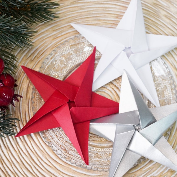 Paper Star Ornament - Etsy