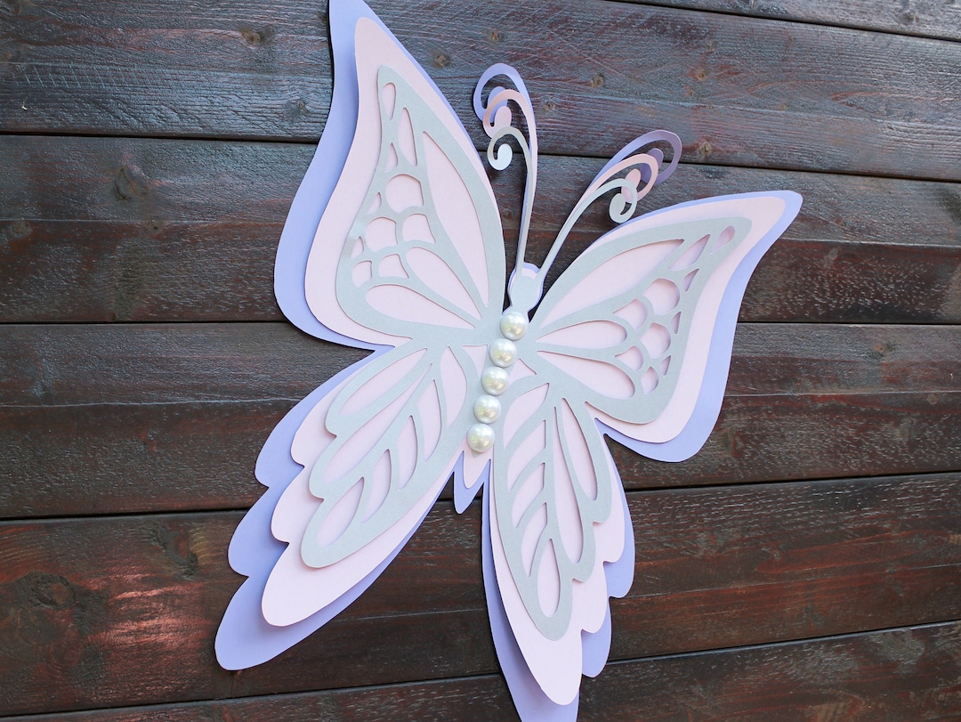 Extra Large Paper Butterfly Cut Out, 3D Butterfly Wall Art, Nursery ...