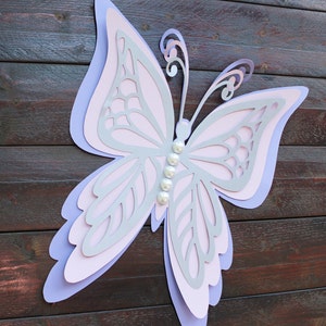 Extra Large Paper Butterfly Cut Out, 3D Butterfly Wall Art, Nursery ...