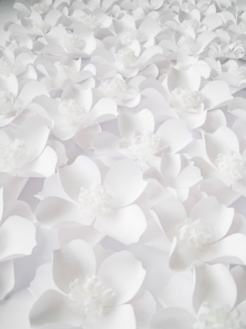 45 Paper Flowers Backdrop Paper Flower Wall Decor Floral - Etsy