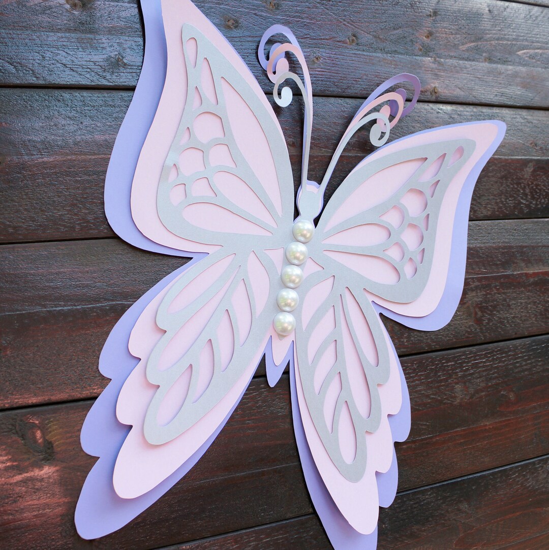 Extra Large Paper Butterfly Cut Out, 3D Butterfly Wall Art, Nursery ...