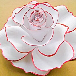 Giant Paper Flower with Red Rose with Stem Wedding Table | Etsy