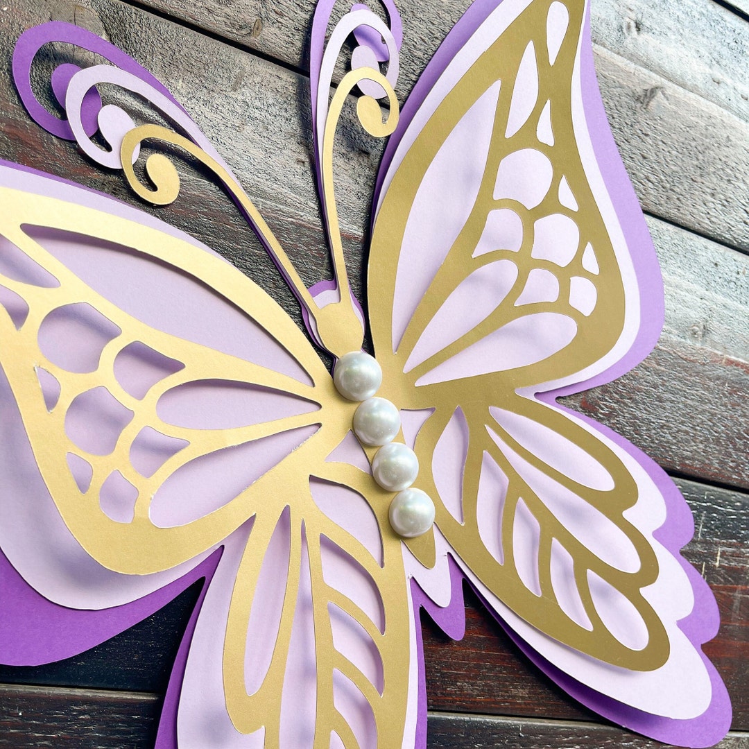 Giant Paper Butterfly Cut Outs, 3D Large Butterfly Backdrop, Nursery ...